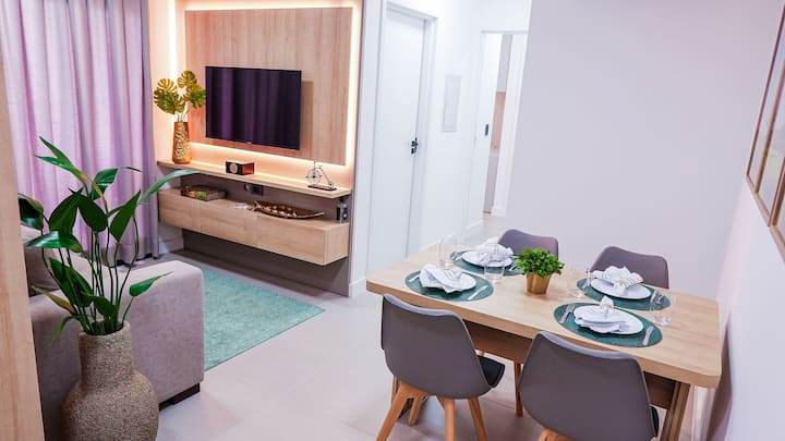 45b Apto Suite Queen + 2 Camas No Moov Smart Home - Cuiabá