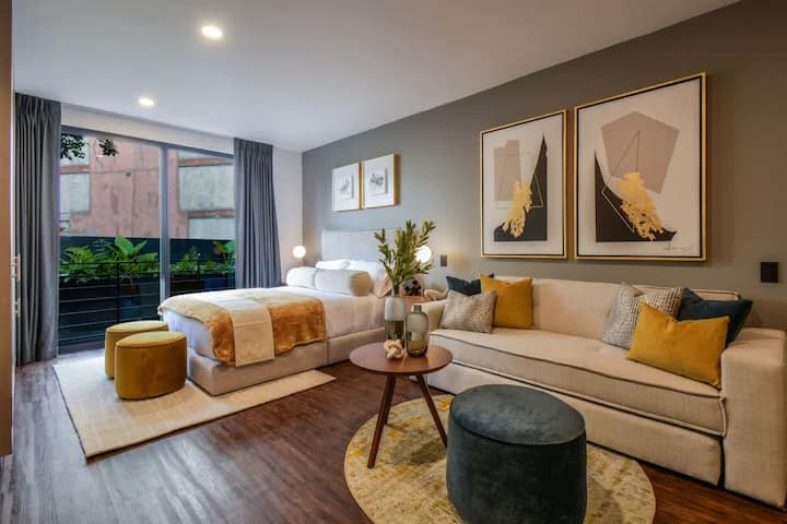 New Cozzy Loft/jacuzzi & Gym Walkable Area Condesa - Mexico City