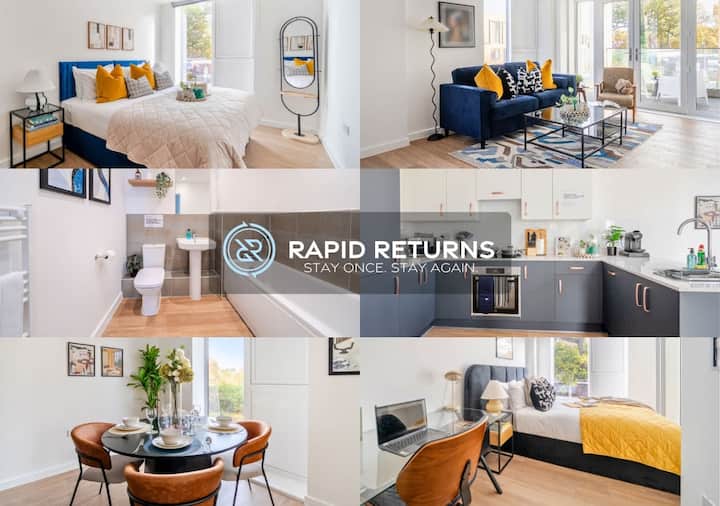 Cozy 2br Apartment W/ Balcony, Parking & Wifi - Kingston upon Thames