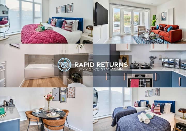 Modern 2br Apartment W/ Balcony, Parking, Wifi - Hampton