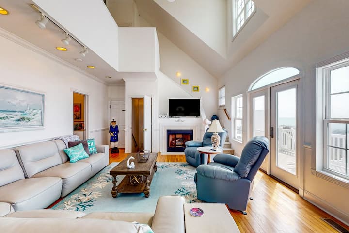 4br Ocean View Duplex With Balcony & Jetted Tub - Atlantic Beach, NC