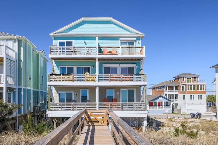 Elegant 5br Oceanfront | Chef's Kitchen| Elevator - Carolina Beach, NC