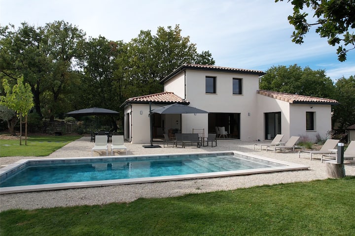 Villa Avec Piscine Chauffee Et Vue Ventoux A Perne - Pernes-les-Fontaines