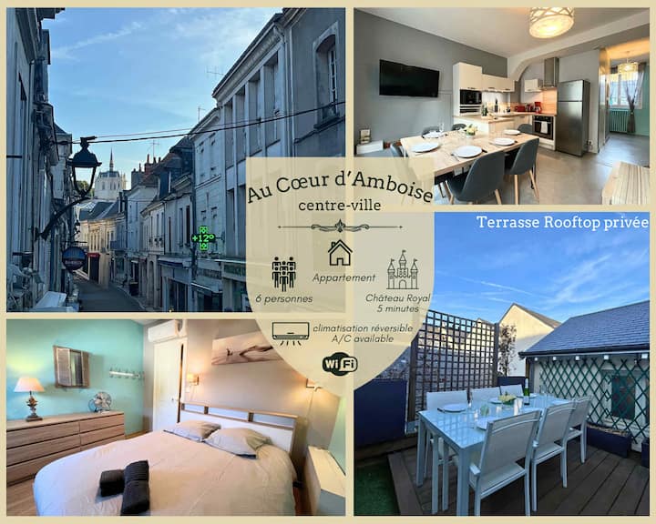 Au Coeur D'amboise-terrasse Rooftop-centre-ville - Amboise