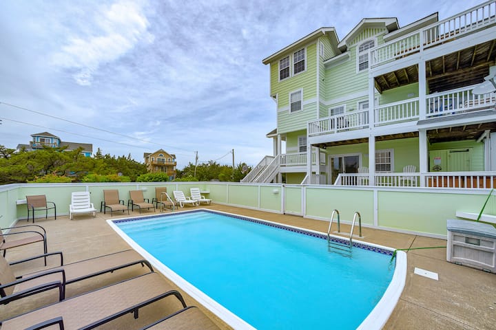 Spacious 6br Lakefront | Pool | Hot Tub - Avon, NC