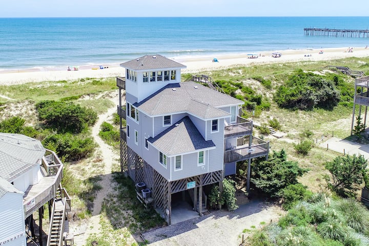 Aah View 242: Dog-friendly Oceanfront Home W/views - Avon, NC