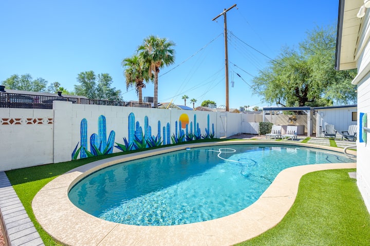 New Charming 4br Retreat - Pool, Games, Fire Pit - Tempe, AZ