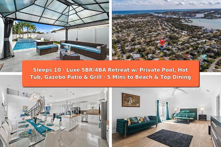 Luxe 5br/4ba With Pool, Hot Tub, & 5 Mins To Beach - Jupiter, FL
