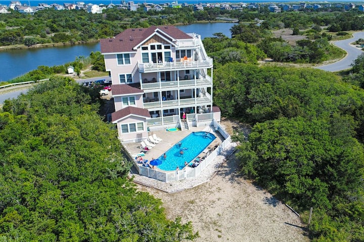 Amazing 8br Lakeview | Private Pool | Hot Tub - Outer Banks, NC