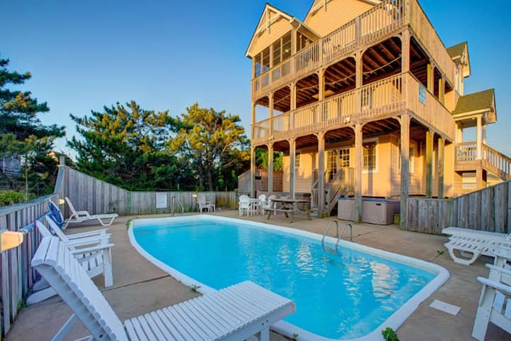 Sea Breeze: Dog-friendly, Ocean Views,private Pool - Avon, NC