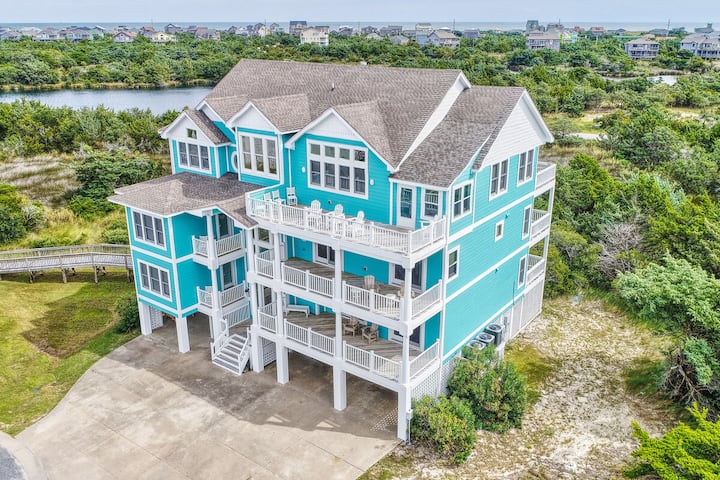 Amazing 12br Lakefront | Pool | Hot Tub - Outer Banks, NC