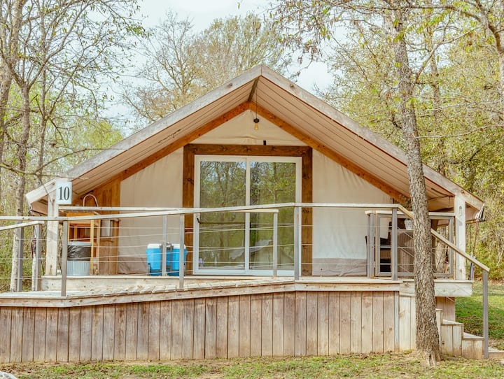 Lakefront Glamping Safari Tent #10: Prickly Pear - Bastrop, TX