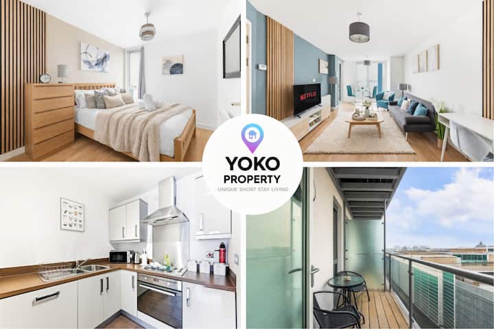Modern City Centre Flat • Balcony • Free Parking - Milton Keynes