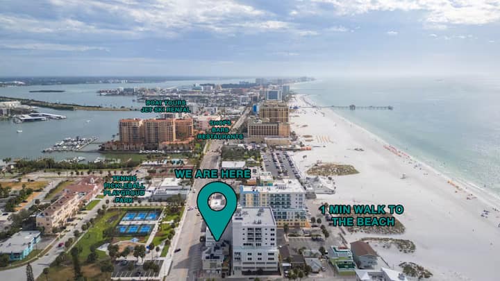 1 Min Walk To The Beach - 1 Bdr -Sofa Bed- Parking - Clearwater Beach, FL