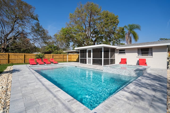 Private Heated Pool + Grill | Cozy Coastal - Sarasota, FL