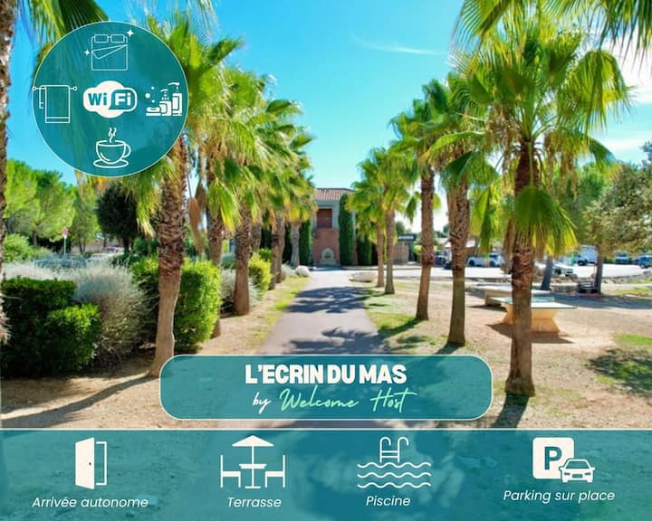 L'écrin Du Mas, 4 Pers Piscine à Calvisson - Lunel