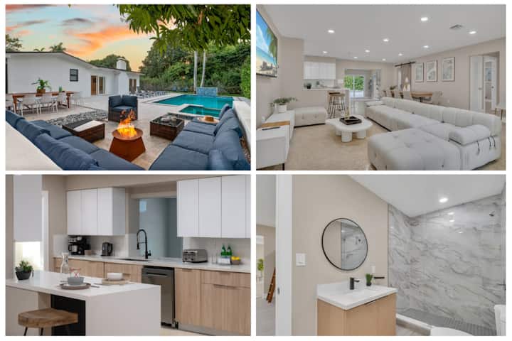 Luxe Villa, Heated Pool, Fire Pit, Games - Surfside, FL