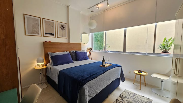 Studio Bossa Vintage & Chic | 5 Minutos Da Praia - Brasil