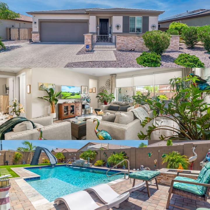 Goodyear Retreat, Pool, Slide, Firepit, Bbq - Goodyear, AZ
