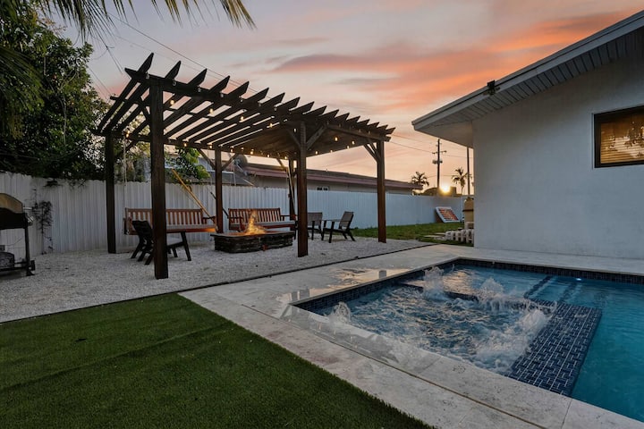 Miami Heated Pool | Gazebo-chess-golf | 15mn Beach - Miramar, FL