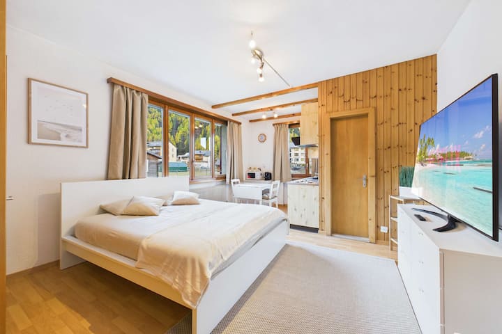 Studio Confortable Avec Balcon Et Vue Panoramique - Saas-Fee