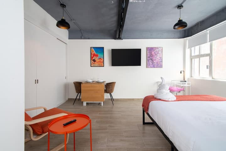 Bright Industrial Loft | Juárez, Roma, Zona Rosa - Mexico