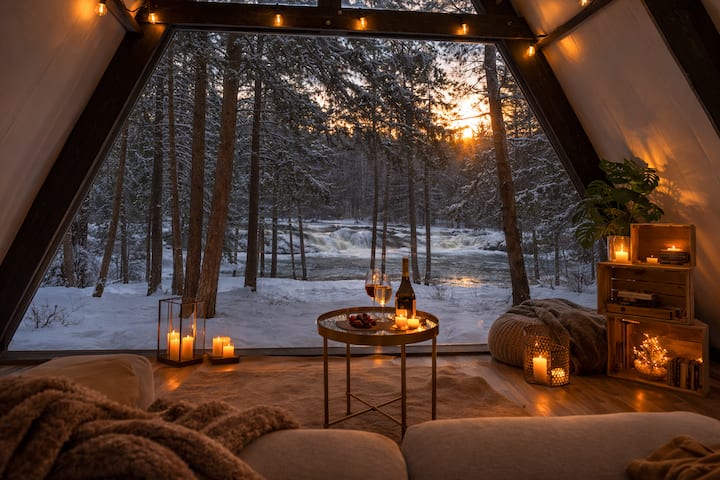 Chalet Panoramique Face Aux Chutes | Føss - Lac-Simon