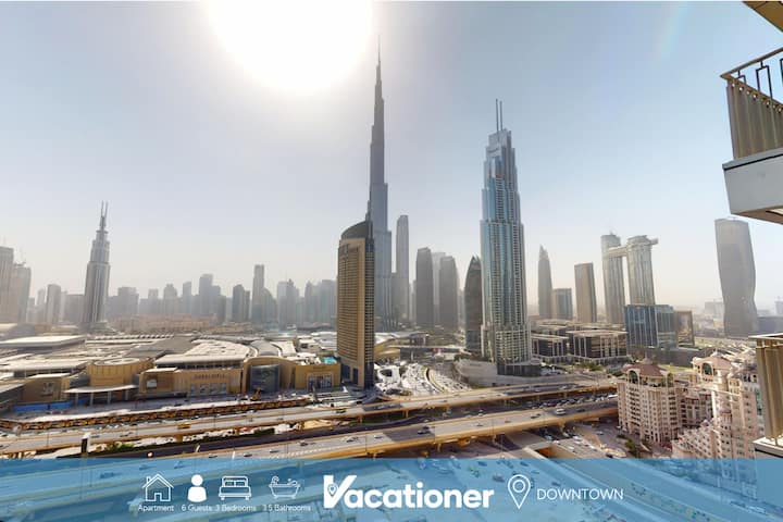 Stunning 3 Bedroom L Burj Khalifa Views L Downtown - Dubaï