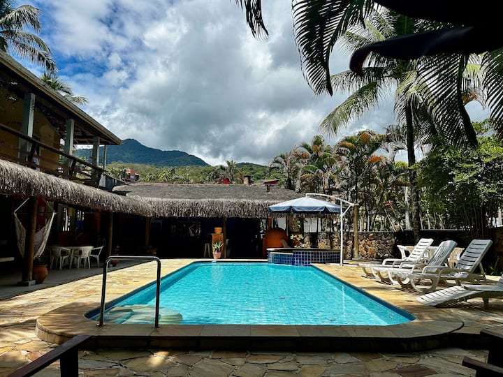 A 50m Da Praia Itaguassu, Piscina, Churrasqueira - Ilhabela