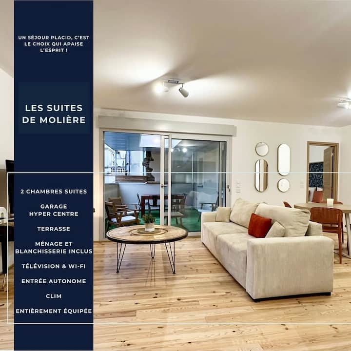 Les Suites De Molière - 2 Suites - Garage - Center - Mont-de-Marsan