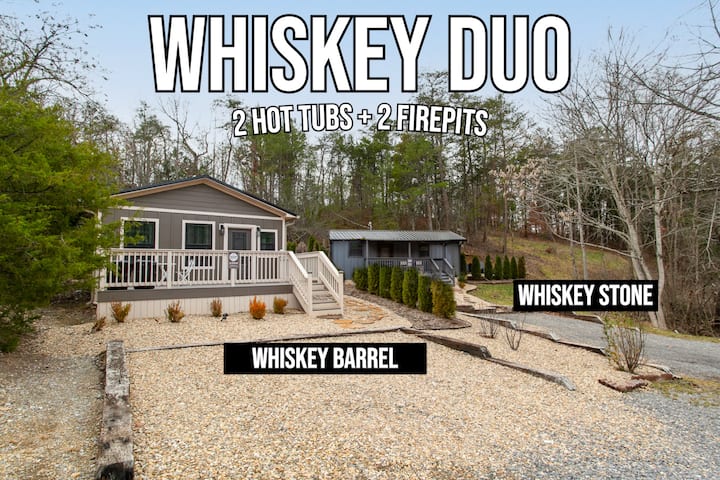 Whiskey Duo: 2 Cabins Sidebyside, Hottubs, Firepit - Douglas Lake, TN