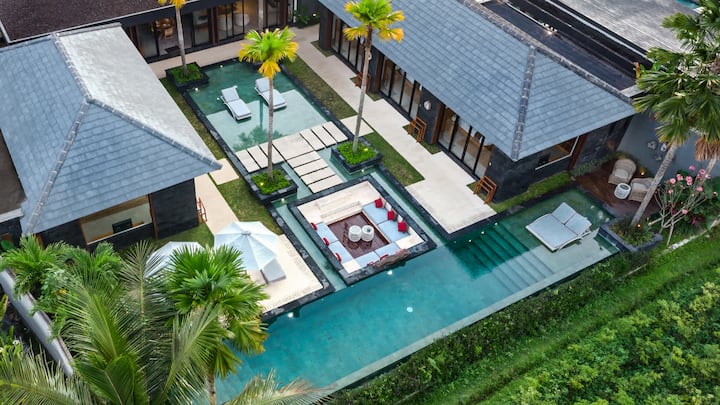 Maluro 5br Villa: Serene Escape W/ Ricefield View - Bali