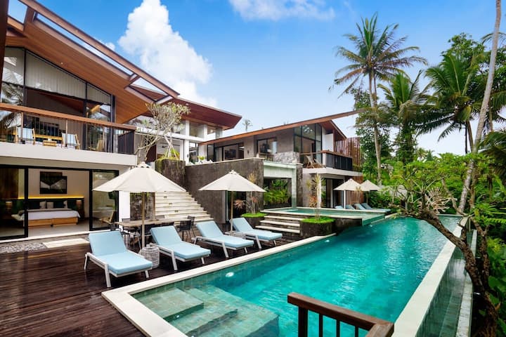 Tibrava Lanyahan : 6br Family Villa W/ Pool & Spa - 우부드