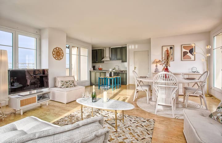 Terrasse Ensoleillée & Vue à 180 ° - Idéal Pour Fa - Cabourg