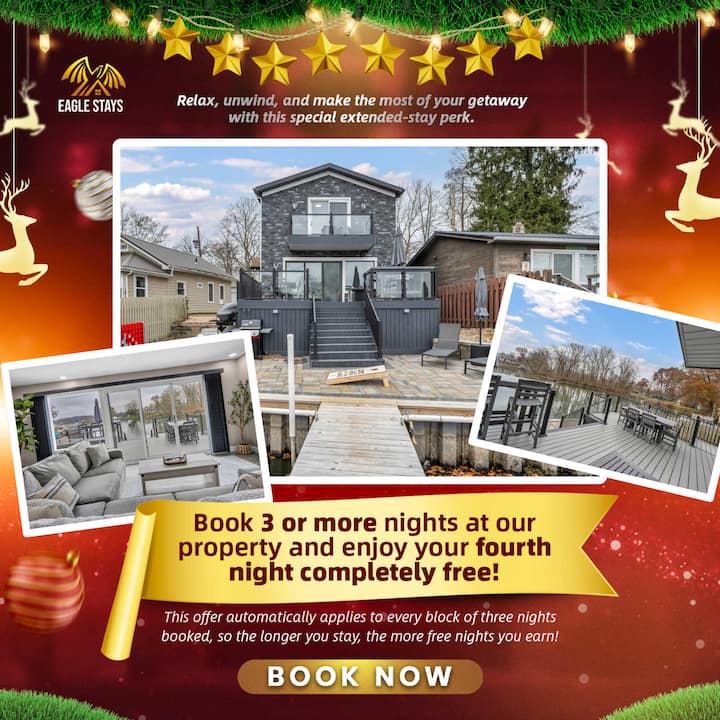 Mid-winter Getaway @Plx: 3br Lakefront Sleeps 8 - Portage Lakes, OH