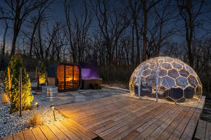 6 Br Cabin W/hottub+sauna+treehouse+stargazingdome - Stati Uniti