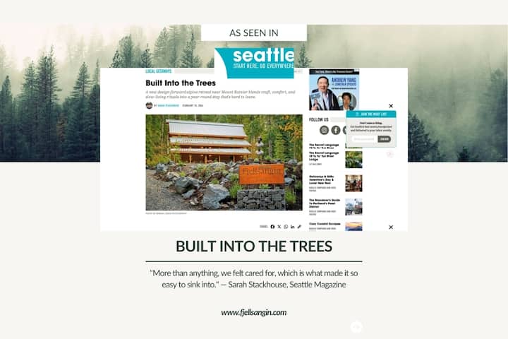 Fjellsangin | Luxury Sauna Cabin | Mt. Rainier - 阿什福德