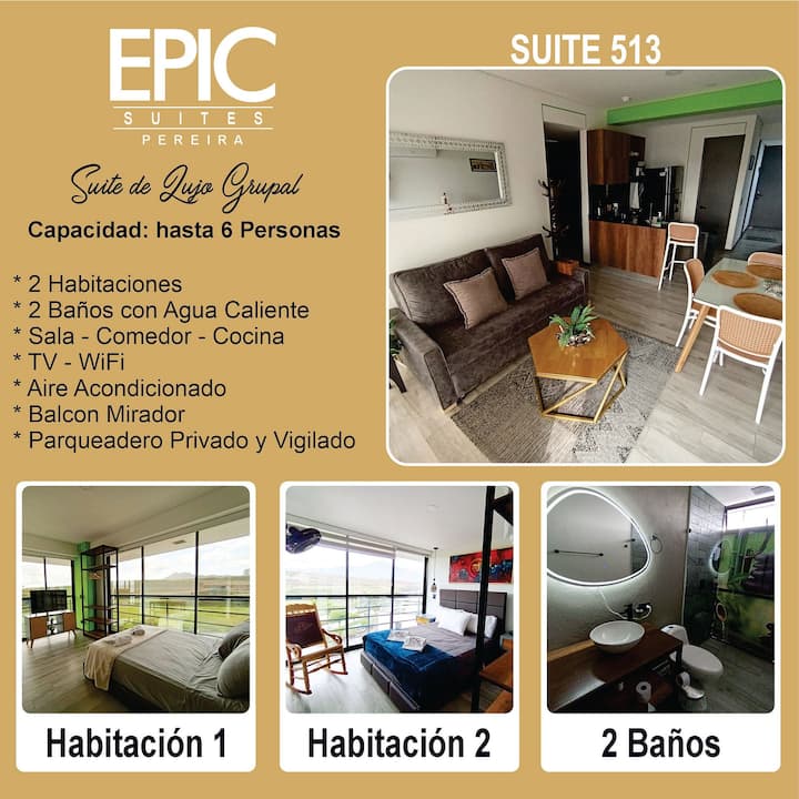 Epic Suite 513 Family Lux Airport 6p 2room - Pereira, Colombia