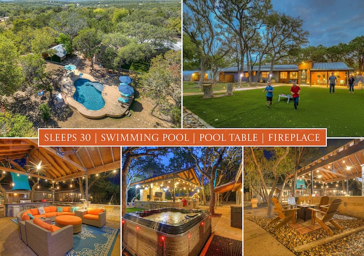 Terracotta Oasis | Sleeps 30 | Wimberley Retreat - Wimberley, TX