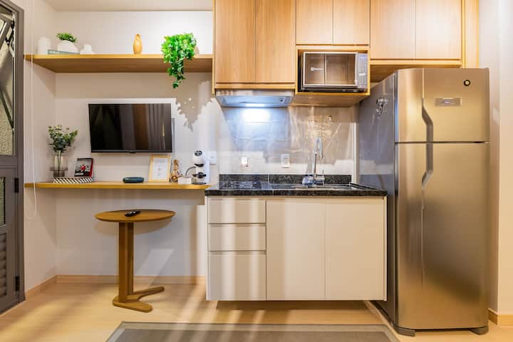 Lindo Apartamento Com Cama Queen Em Pinheiros - São Paulo