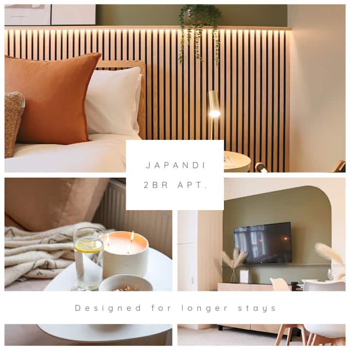 Calm Japandi 2br Apt, Long Stay Ready, Near Centre - Oxford