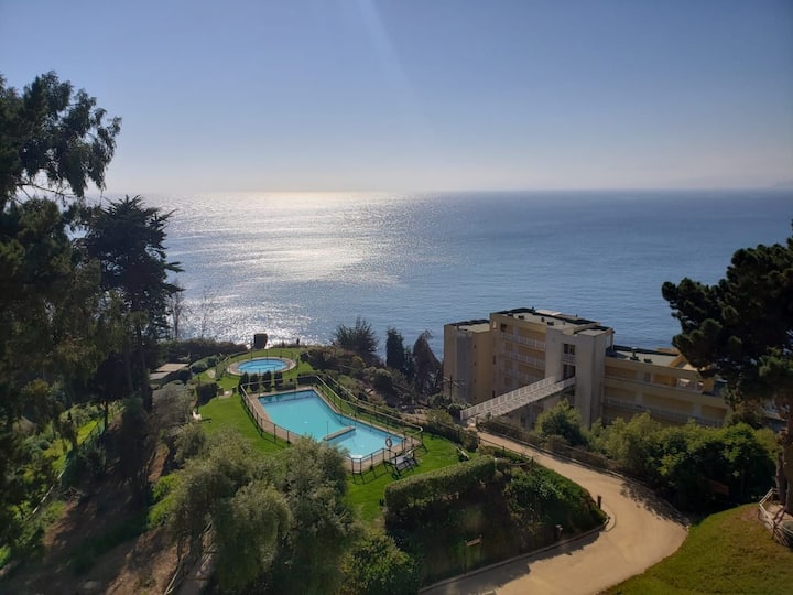 Encanto Costero: Depto. Bahía Pelícanos Para 2 - Quintero