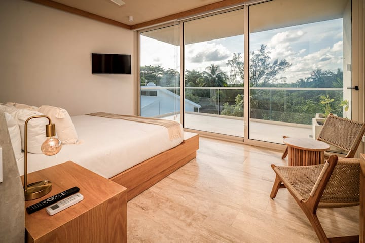 Modern & Peaceful Greta Apartment | Fast Wifi - Puerto Morelos