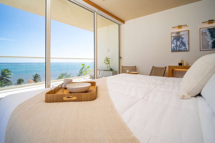 Beachfront Design Apartment | Rooftop Pool - Puerto Morelos