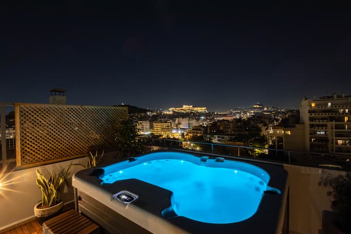 Acropolis Sky Retreat | Jacuzzi & 3br Maisonette - Athens