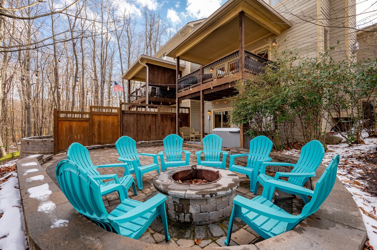 Nouveau! Joyau de montagne avec spa et foyer - Airbnb