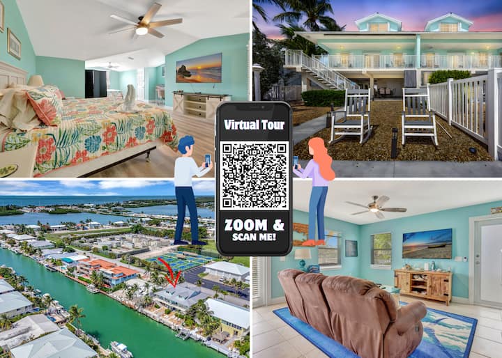 Sunny Waterfront Key Colony 3br 3ba Villa W/ Dock - Marathon, FL