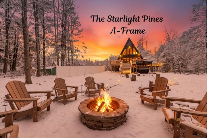 A-frame Cabin | Hot Tub | Theater & Game Lounge - Pocono Lake