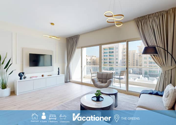Peaceful 2 Bed L Sheikh Zayed Road L The Greens - Dubai