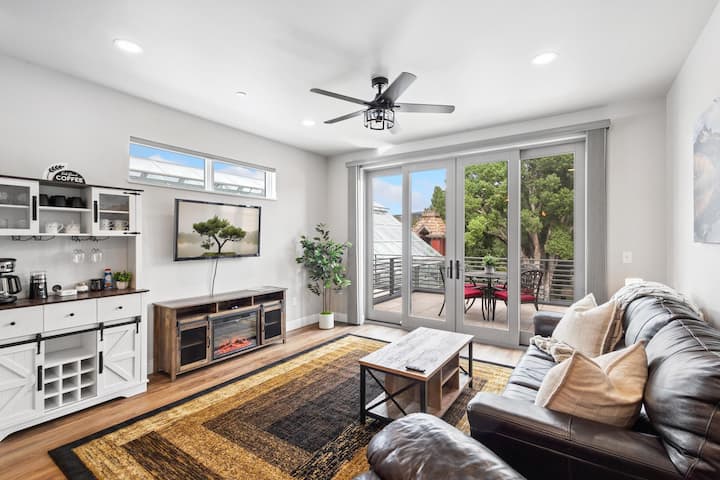 New Listing! Iconic Firehouse Penthouse | Balcony - Ridgway State Park, Ridgway